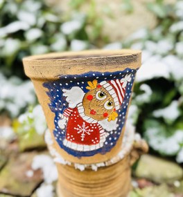 Keramika Javorník Květináč malý  - vánoční andílek