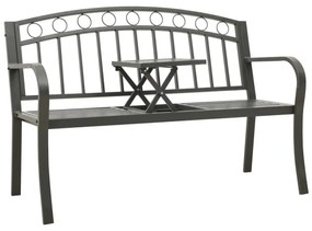 Zahradní lavice se stolem 125 cm ocel šedá,  312041 HangarStore.cz