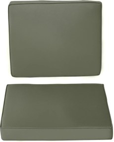 Outsunny Sada 2 ks sedáků, 56 x 52 cm polštáře s zipem, potah z látky, 7 cm silné polštáře, pratelné sedáky pro domov, zahradu, auto, kancelář, pohovk