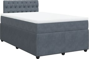 Box spring postel s matrací tmavě šedý 120x190 cm samet 3289993