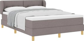 Postel s boxspringem s čelo Taupe 160 x 200 cm textil 3340224