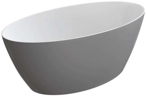 OMNIRES Siena M+ - Volně stojící vana, 161x81 cm, bílá/šedá SIENAWWBSP
