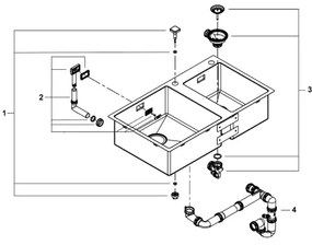 GROHE 31855SD0 - Kuchyňský dřez K700 860 × 500 mm nerez