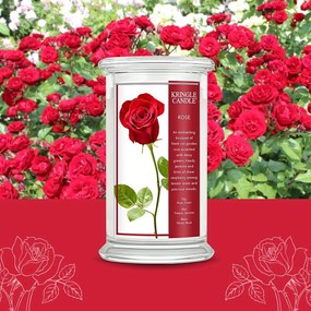 Kringle Candle svíčka BOTANICAL Rose (sójový vosk), 623 g