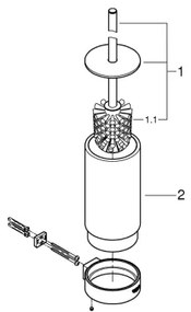 GROHE 41076GL0 - Souprava na čištění toalety SELECTION zlatá