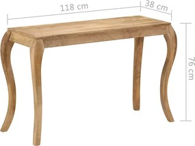 Konzolový stolek 118 x 38 x 76 cm masivní mangovníkové dřevo 247115