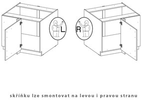 Kuchyňská linka VIGO d | 415x357 cm | lancelot/dark wood