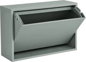 Šedomodrý nástěnný odpadkový koš z recyklovaného plastu Mini Box – ReCollector