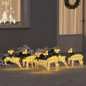 LED Sobové 6 ks Zlatá 45 x 19 x 65 cm textil 3385896