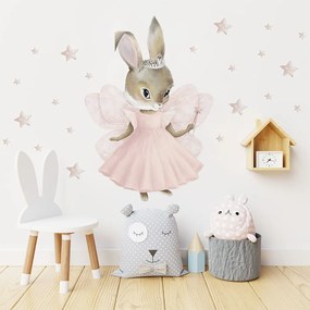 Gario Dětská nálepka na zeď Pastel bunnies - zajíček víla Rozměry: XL