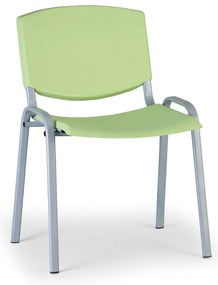 Konferenční židle Design - šedé nohy, zelená