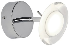 Nástěnné svítidlo Ellipse, 1x chromové kovové stínítko, ch
