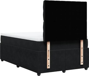 Box spring postel s matrací černá 120 x 190 cm samet 3292294