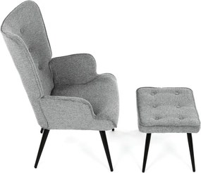 Relaxační křeslo, šedá, sametová látka, AK-303 GREY2