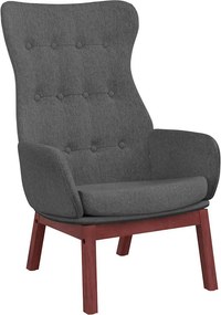 Relaxační křeslo s podnožkou tmavě šedé textil 3097724