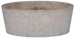 Umyvadlo šedé Ø 40 x 15 cm mramor 149179