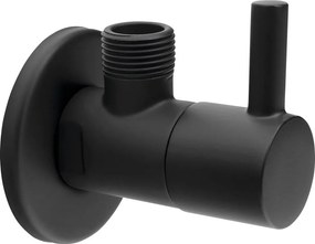 Aqualine rohový ventil 1/2 x 3/8 kulatý černá mat 5317B