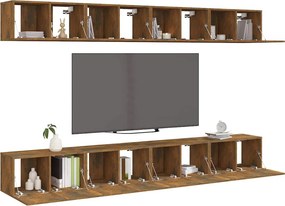 TV skříňky 8 ks kouřový dub 60 x 30 x 30 cm kompozitní dřevo 3120308