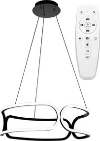 Toolight - LED závěsné svítidlo + dálkové ovládání APP790-CP TRIO BLACK, černá, OSW-07901