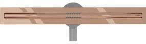 Mexen Flat 360° Slim lineární odtok rotační 60 cm, Zlatorůžová - 1641060