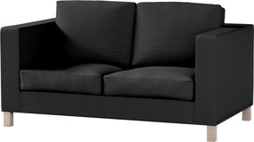 Potah na pohovku IKEA Karlanda 2-místná, krátký barva černá látka pletený vzor