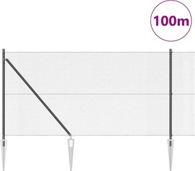 Svařované drátěné ploty s hroty 100 x 1 m Ocel potažená PVC 3352263