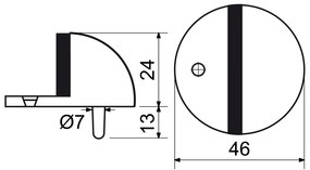 Dveřní zarážka Trento, antracit