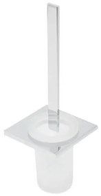 Wc štětka SAT Evolution R chrom/mléčné sklo SATDEVOR37