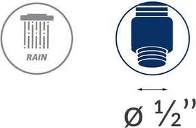 Sprchová hadice, 175 cm, černá, Wenko