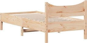 vidaXL Rám postele 90 x 190 cm masivní borové dřevo [844753] Barva: Bílá