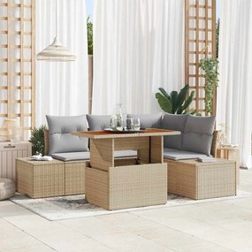 Sada zahradních pohovek 5 ks Beige a šedá 3349958