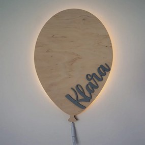 lovel.cz Dřevěná lampa se jménem - balón