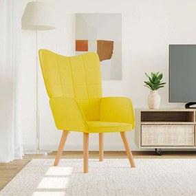 Relaxační křeslo hořčicově žluté textil 327926