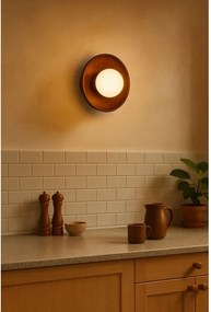 Hnědé nástěnné svítidlo ø 24 cm Elsa – Opviq lights