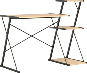 vidaXL Psací stůl s poličkami 116 x 50 x 93 cm [20289] Barva: černá a dub