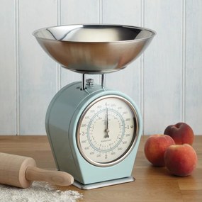 Kitchen Craft Mechanická kuchyňská váha Vintage blue - 4 kg, modrá barva, kov