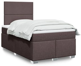 Box spring postel s matrací tmavě hnědá 120x190 cm textil 3290423