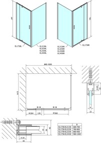 Polysan EASY LINE 900-1000 x 700 mm EL1738EL3138