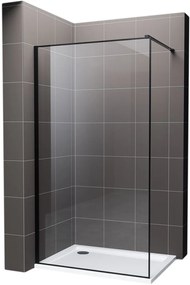 Hagser Hawisa sprchová zástěna walk-in 90 cm černá matný/průhledné sklo HGR50000022