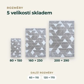 Angel Carpet, Kusový koberec Aurora 11 Grey, 120x170, šedá, kancelář