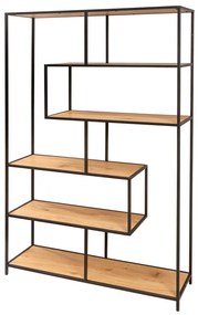 Invicta Kovová knihovna SLIM LINE 185x115 dub cm 42024