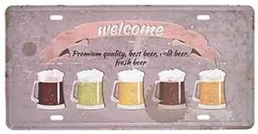 Cedule značka Welcome beer