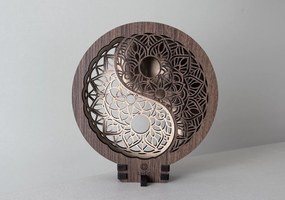 Li-Go "Jin Jang" lampa 20x22 cm provedení povrchu: ořech