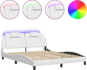Rám postele Viana s LED bez matrace bílý 160 x 200 cm 3214030