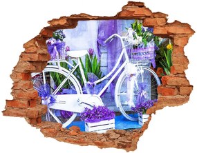 Wallmuralia Nálepka díra na zeď Bílé kolo 90x70 cm