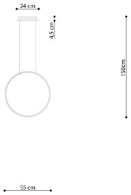 Lustr RIO 55 zlatá LED 3000K