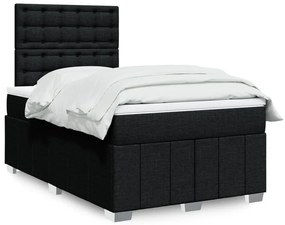 Box spring postel s matrací černá 120x190 cm textil 3291623