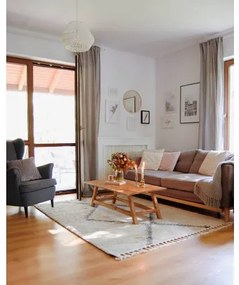 koberec BERBER MAKNES B5910, krémovo šedý střapce, Maroko Shaggy velikost 140x190 cm | krásné koberce cz