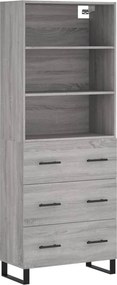 Skříň highboard šedá sonoma 69,5 x 34 x 180 cm kompozitní dřevo 3189411