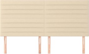Čelo postele krémové 180x5x118/128 cm látkové 3116491